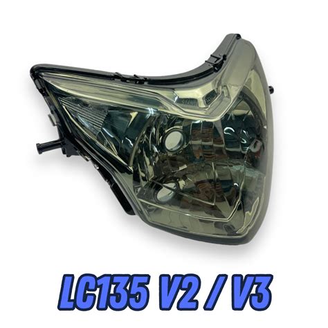 Yamaha Lc 135 Head Lamp Smoke Tinted Lampu Depan Head Light Assy Lc135 135 Lc V1 V2 V3 V4 V5 V6