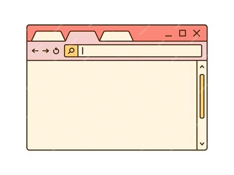 Premium Vector Vector Retro Browser Empty Design Template Nostalgic Ui Retro Vaporwave