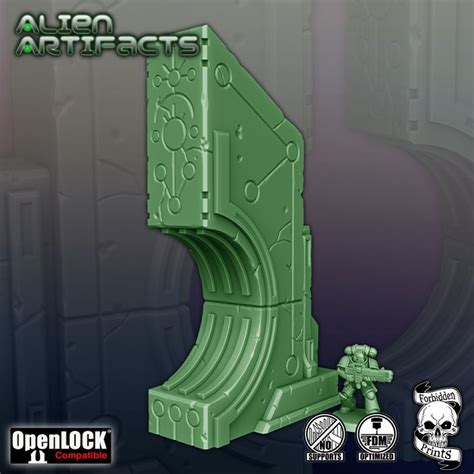 3d Printable Alien Artifacts Unknown Structure By Forbidden Prints
