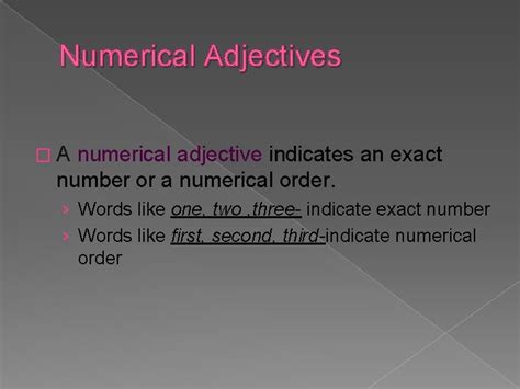 Adjectives A Review Descriptive Adjectives Adjectives Describe Nouns