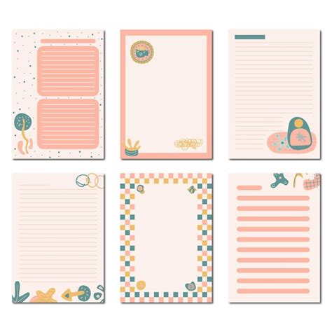 Premium Vector Cute Note Paper Illustration Design Ready To Print