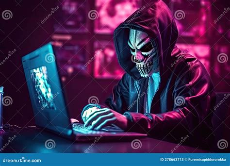 Anonymous Hacker Concept Of Hacking Cybersecurity Cybercrime Cyberattack Stock Illustration