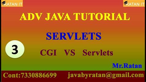 Adv Java Tutorial Video 3 Servlets Cgi Vs Servlets By Ratan Youtube