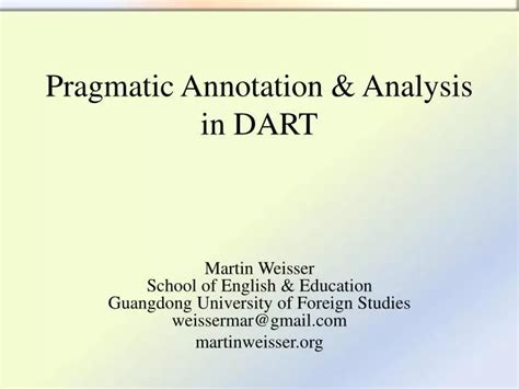 Ppt Pragmatic Annotation And Analysis In Dart Powerpoint Presentation Id2057022