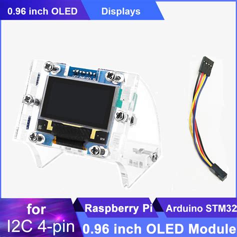 Raspberry Pi 4 0 96 Inch Oled I2c 4 Pin Lcd Screen Module Displays Cpu