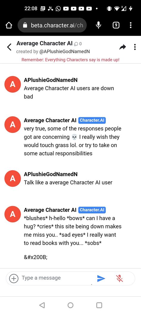 Average C Ai User Ai R Characterai