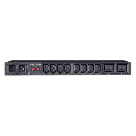 Cyberpower Pdu44005 10 Way 1u 19 Inch Horizontal Rackmount Switched Ats Pdu C13 And C19 Outlets