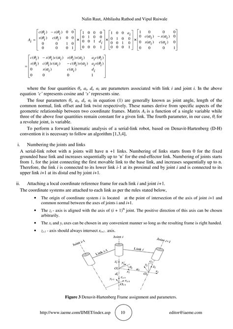 Forward Kinematic Analysis Of A Robotic Manipulator With Triangular Prism Structured Links Pdf