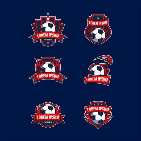 축구 배지 디자인 로고 템플릿 프리미엄 벡터