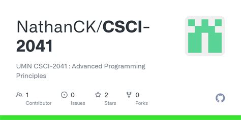GitHub NathanCK CSCI UMN CSCI Advanced Programming Principles