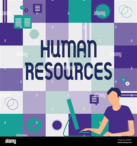Text Caption Presenting Human Resources Word For The Showing Who Make Up The Workforce Of An