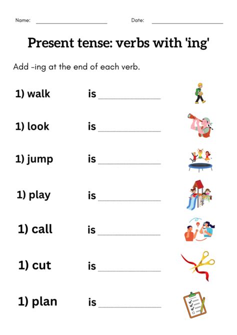 Adding Ing To Verbs Worksheet Grade 1 2 3 Grammar Ing Verbs Activity