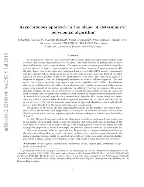 pdf asynchronous approach in the plane a deterministic polynomial algorithm