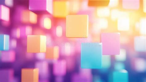 Colorful Abstract Cubes Floating In Vibrant Background Create Dynamic Visual Experience