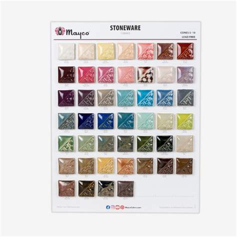 Mayco Stoneware Classics Tile Chart