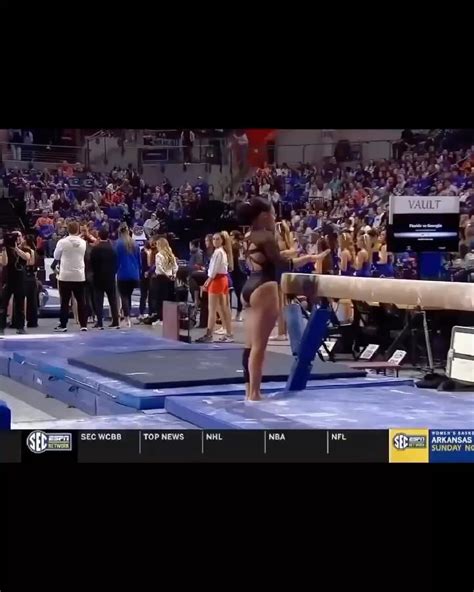 Gymnastics Now Harley Tomlin Goes 9850 On Beam In Her College Debut