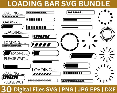 loading bar svg bundle loading svg loading icon svg loading please wait svg loading cut file
