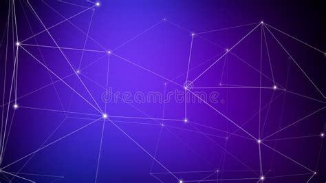 Abstract Interconnected Lines And Dots Formation Creating Connected Blur Background For