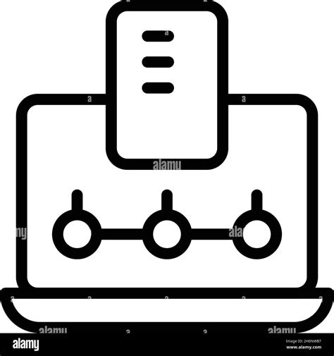 Laptop Vpn Icon Outline Vector Verification Password Code Login Stock Vector Image And Art Alamy