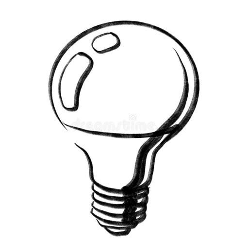 Creative Solution Light Bulb Hand Draw Doodle Illustration Icon Stock