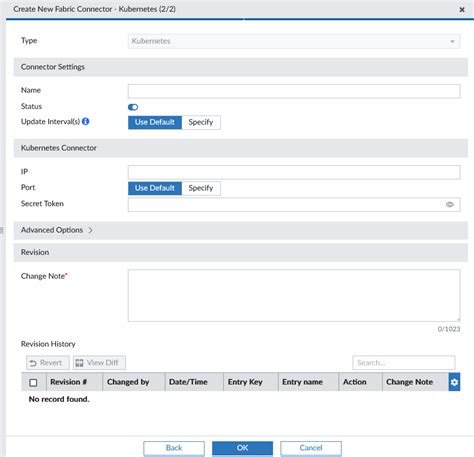 Creating Kubernetes Connector Fortimanager 740
