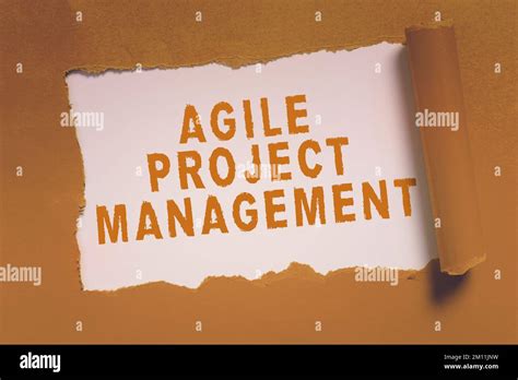 Hand Writing Sign Agile Project Management Business Overview Management Methodology From