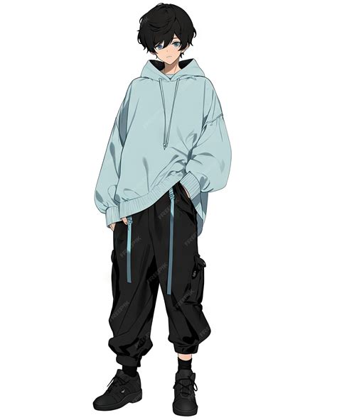 Premium Photo Full Body Anime Cartoon Illustration Of A Cyber Man