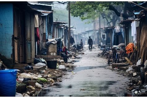 People Living In Poverty Background Generate Ai