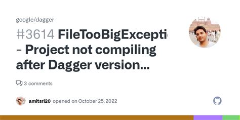Filetoobigexception Project Not Compiling After Dagger Version Update
