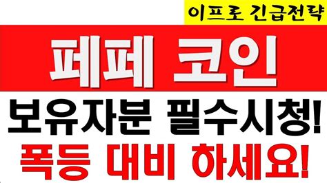 페페 코인 보유자분 필수시청 폭등 대비 하세요 월드코인 금리인하 리플 시바이누 이더리움클래식 트럼프 오브스 히포크랏코인 비트코인 넴 레이어제로