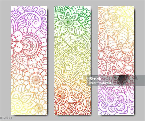 디자인 요가 매트 세트 장식 스포츠 장비동양 스타일의 꽃 무늬 영적 평온을위한 다채로운 민족 인도 장식품 명함 포스터 헤나