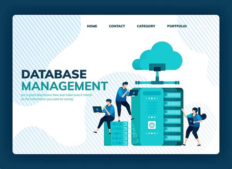Vector Illustration For Database Management System For Data Storage Backup Hosting Server