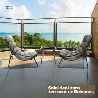 Juego De Jardin 2 Sillones Tipo Mecedoras Con Mesa De Centro Color Gris