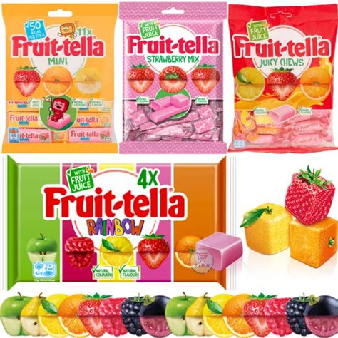 Fruit Tella Juicy Chews Strawberry Mix Rainbow Mini Bag Sweets £13 71 Picclick Uk