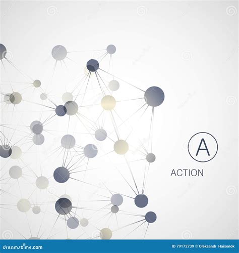 Dynamic Molecule Structure Science And Connection Concept Neurons Abstract Ball Vector