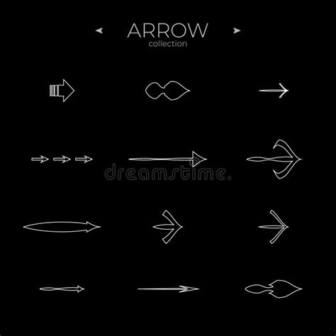 Line Arrow Icon Set Line Icons Collection Modern Vector Symbols Stock Vector Illustration