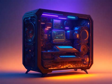 Premium Ai Image Cpu Gaming With Lighting On Solid Background
