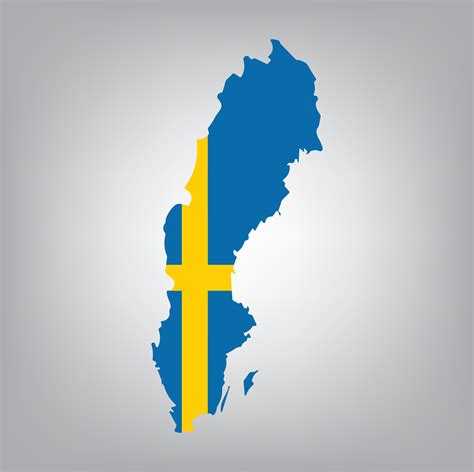 Sweden Flag Map Vector Design 32069397 Vector Art At Vecteezy