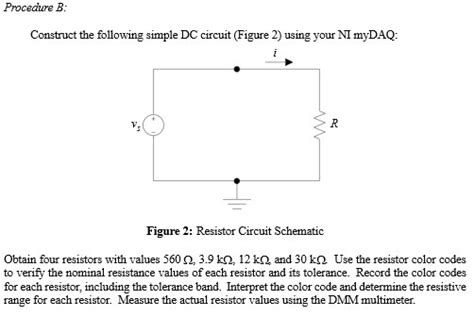 Solved Procedure B Construct The Following Simple Dc Circuit Figure 2 Course Hero
