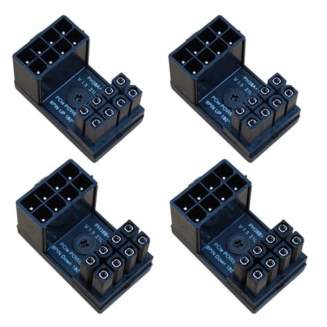 Buy Comeap Gpu Vga Pcie 8 Pin U Turn 180 Degree Angle Connector Power Adapter Board For Desktop