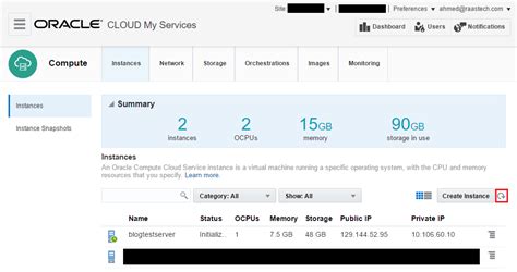 Raastech Blog Provisioning An Oracle Compute Cloud Instance From Scratch