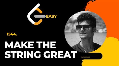 Make The String Great 1544 Leetcode English Youtube