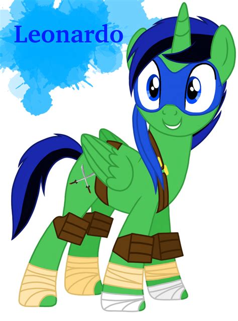 Mlp Tmnt Leonardo By Colorfulrainbowrose On Deviantart
