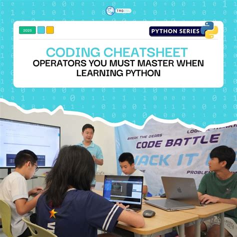 🤖 Coding Cheatsheet Operators You Tagedu Coding School Facebook
