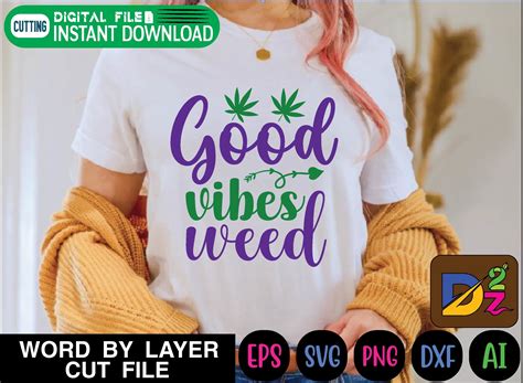 Good Vibes Weed Svg Graphic By Design Zone 2 · Creative Fabrica