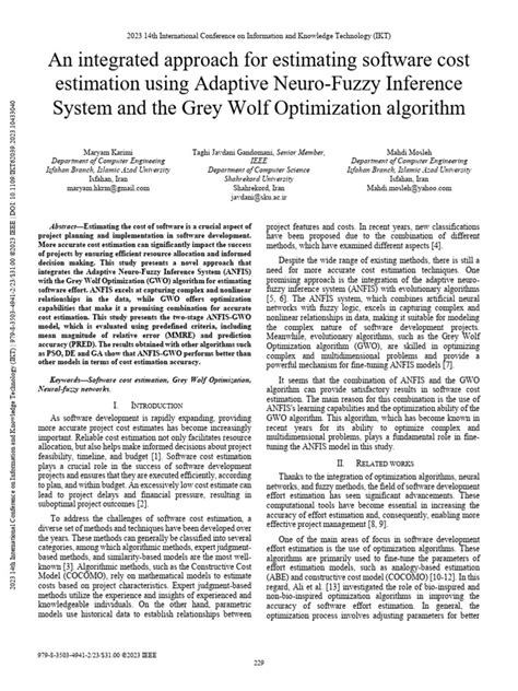 An Integrated Approach For Estimating Software Cost Estimation Using