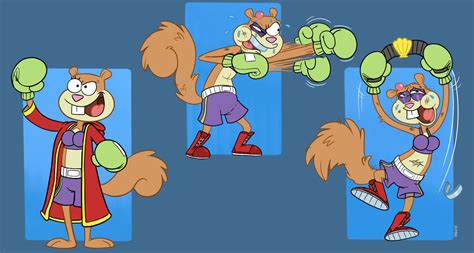 Sandy Cheeks Boxing Comm By Herosmacker On Deviantart