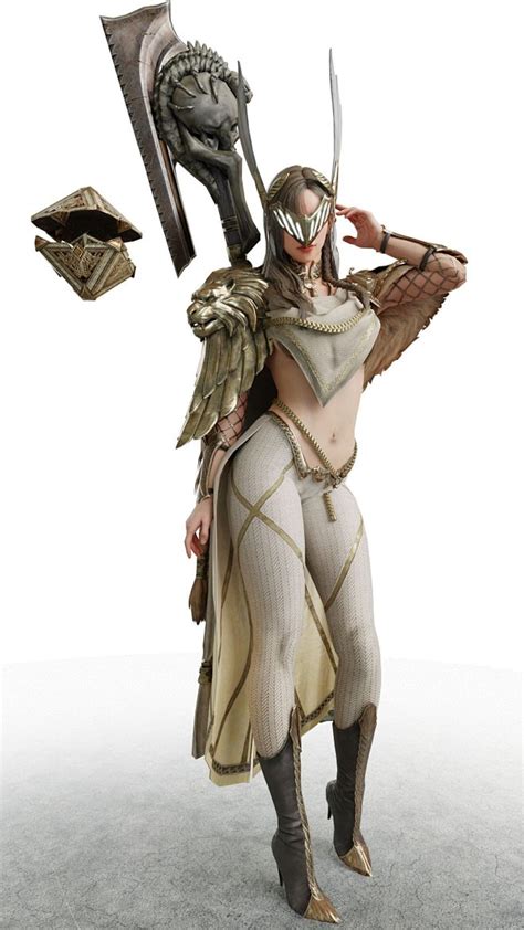 5个blender女性角色模型 带骨骼 部分有动作