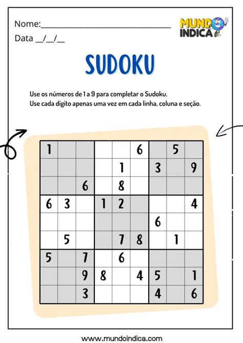 15 Atividades De Sudoku Para Imprimir