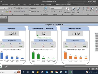 Projects Dashboard Using Microsoft Excel Upwork